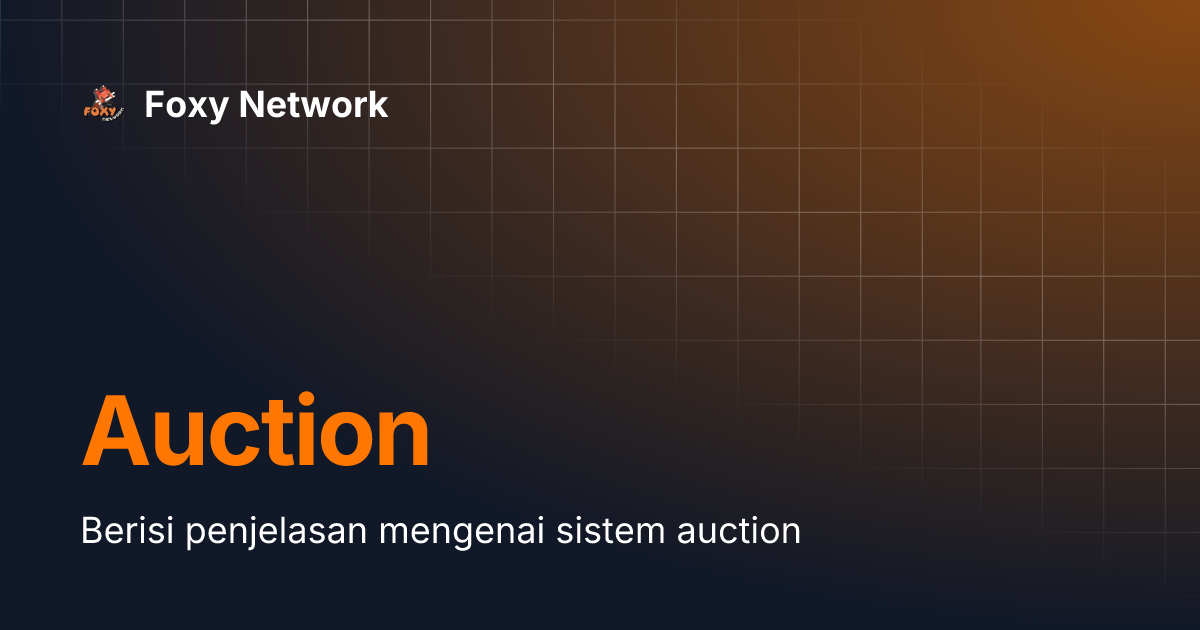 Auction | Foxy Network