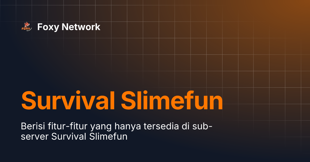 Survival Slimefun | Foxy Network